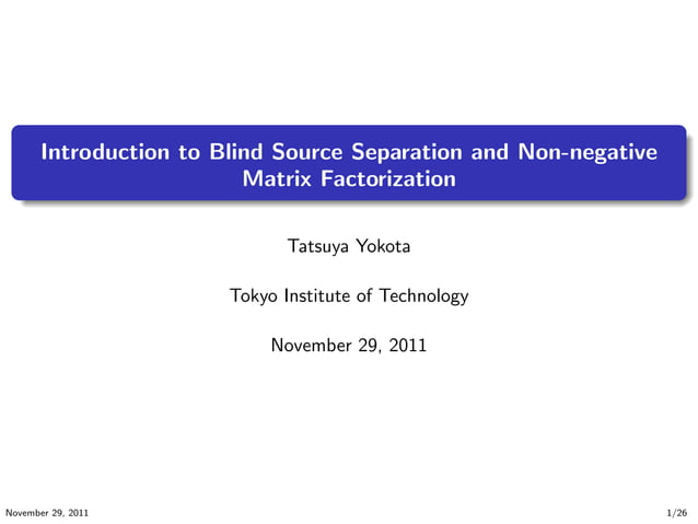 Nonnegative Matrix Factorization | PPT
