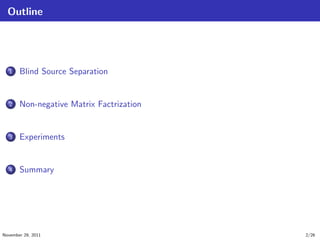 Nonnegative Matrix Factorization | PDF