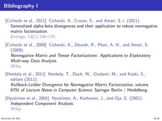 Nonnegative Matrix Factorization | PDF