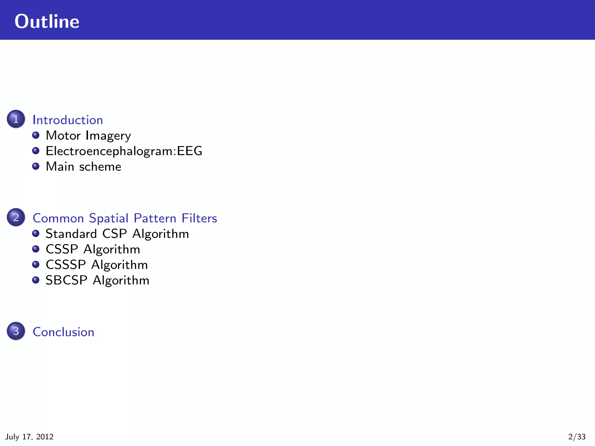 Introduction to Common Spatial Pattern Filters for EEG Motor Imagery ... Introduction to Common Spatial Pattern Filters for EEG Motor Imagery ...