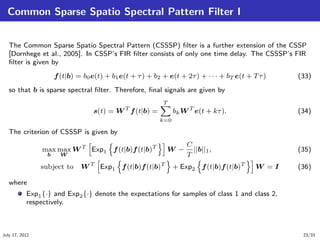 Introduction to Common Spatial Pattern Filters for EEG Motor Imagery ...