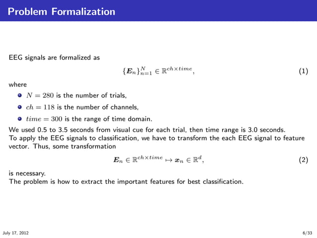 Introduction to Common Spatial Pattern Filters for EEG Motor Imagery Classification | PDF ...
