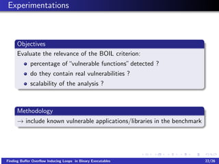 Buffer Overflow Prone Function Detection | PPT
