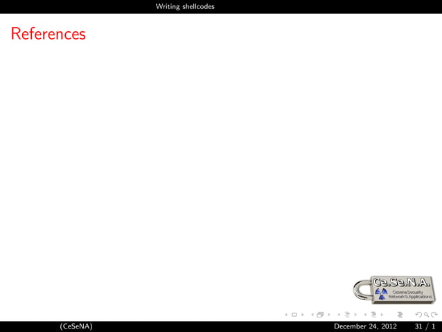 Shellcoding, an Introduction | PPT