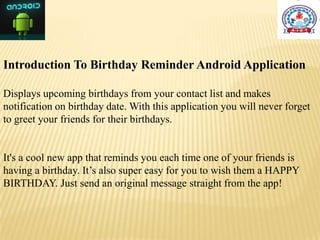 PPT on Android Applications | PPTX
