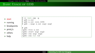 Debugger Principle Overview & GDB Tricks | PPT