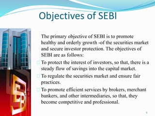 sebi ppt on functions role objective and intresring facts | PPTX