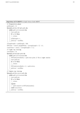 Introduction to Bidirectional Path Tracing (BDPT) & Implementation using OpenCL追加資料 (CEDEC 2015 ...