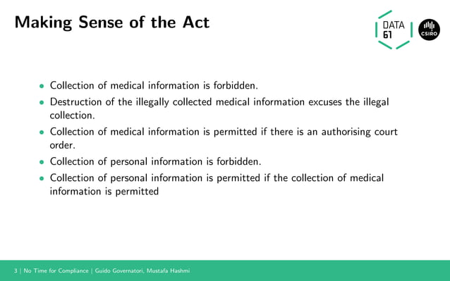 No Time for Compliance | PPT