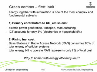 Energy Efficiency of Telecom Networks | PDF