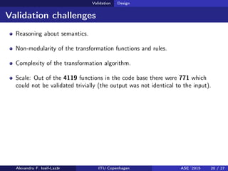 Experiences from Designing and Validating a Software Modernization ...