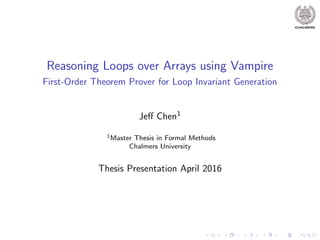 Reasoning Loops over Arrays using Vampire | PPT