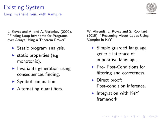 Reasoning Loops over Arrays using Vampire | PPT