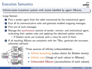 AAMAS 2014 - Montali - Verification of Data-Aware Multiagent Systems | PDF