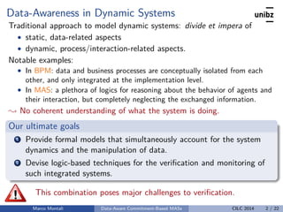 CILC 2014 - Montali - Specification and Verification of Commitment ...