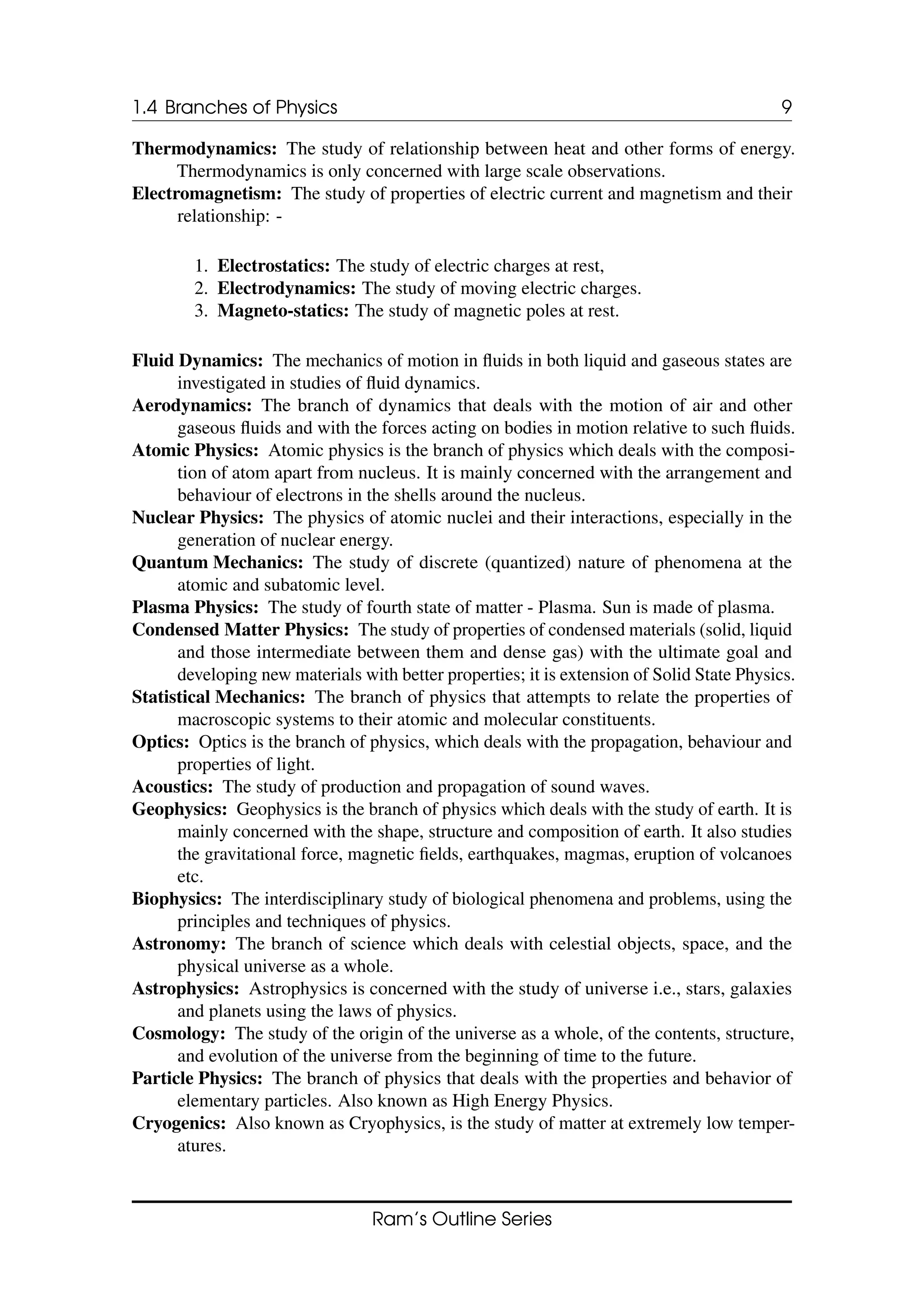 Physics Notes First Year Class | PDF