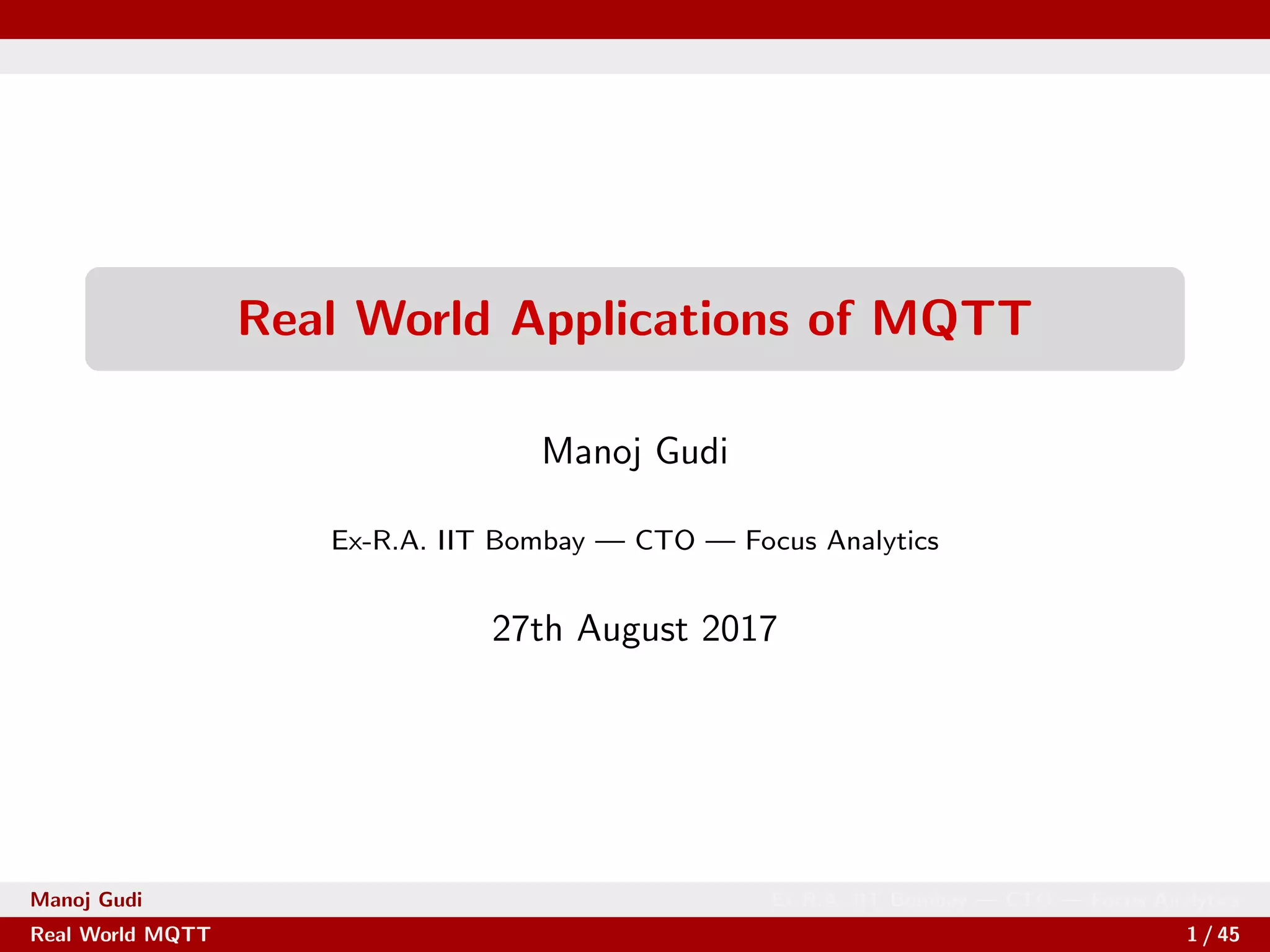 Real World Applications of MQTT | PDF | Computer Networking | Computing