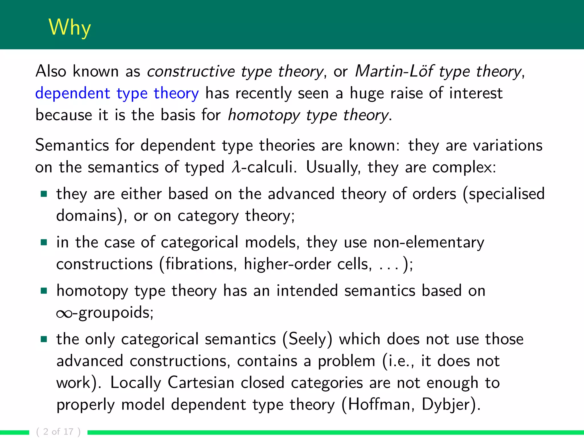 Point-free semantics of dependent type theories | PDF