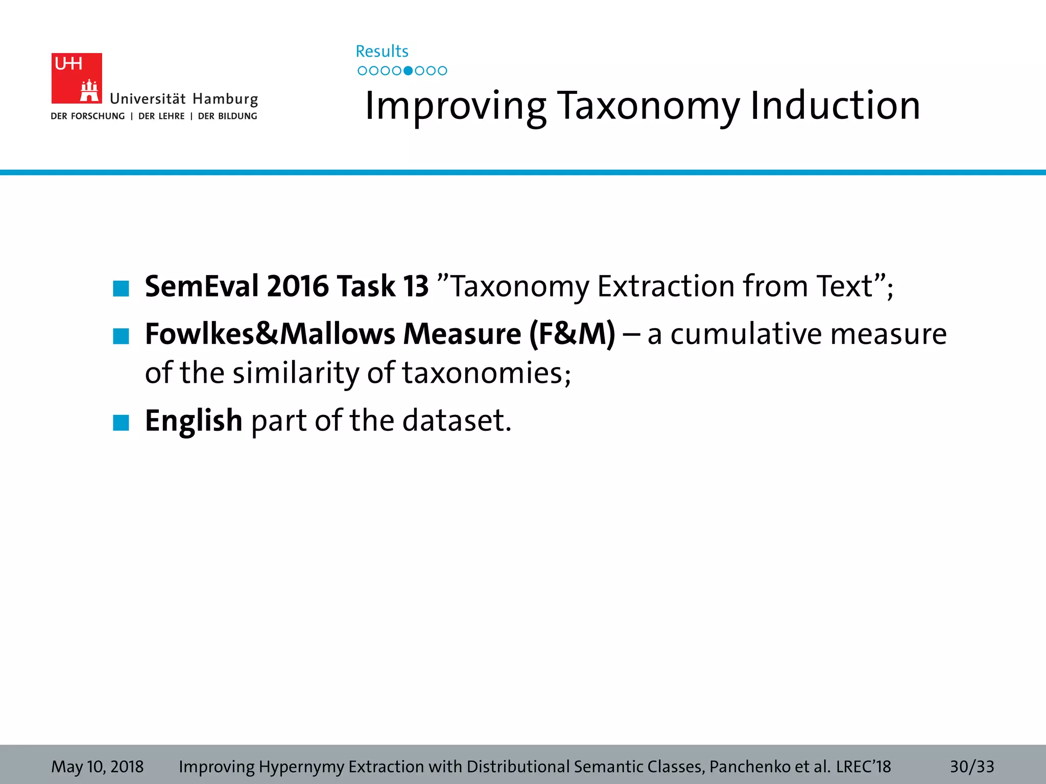 Improving Hypernymy Extraction with Distributional Semantic Classes | PPT
