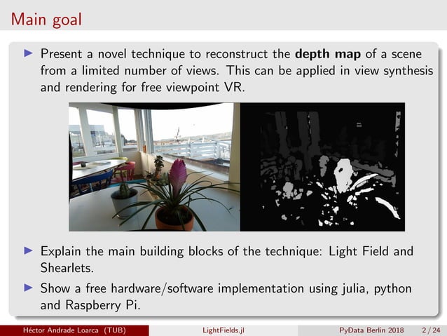 LightFields.jl: Fast 3D image reconstruction for VR applications ...