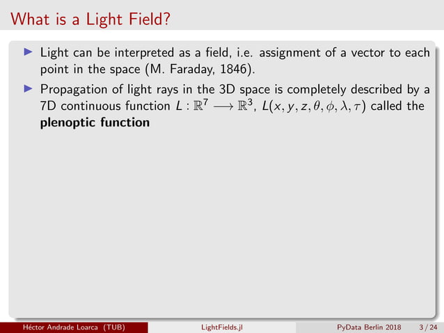LightFields.jl: Fast 3D image reconstruction for VR applications ...