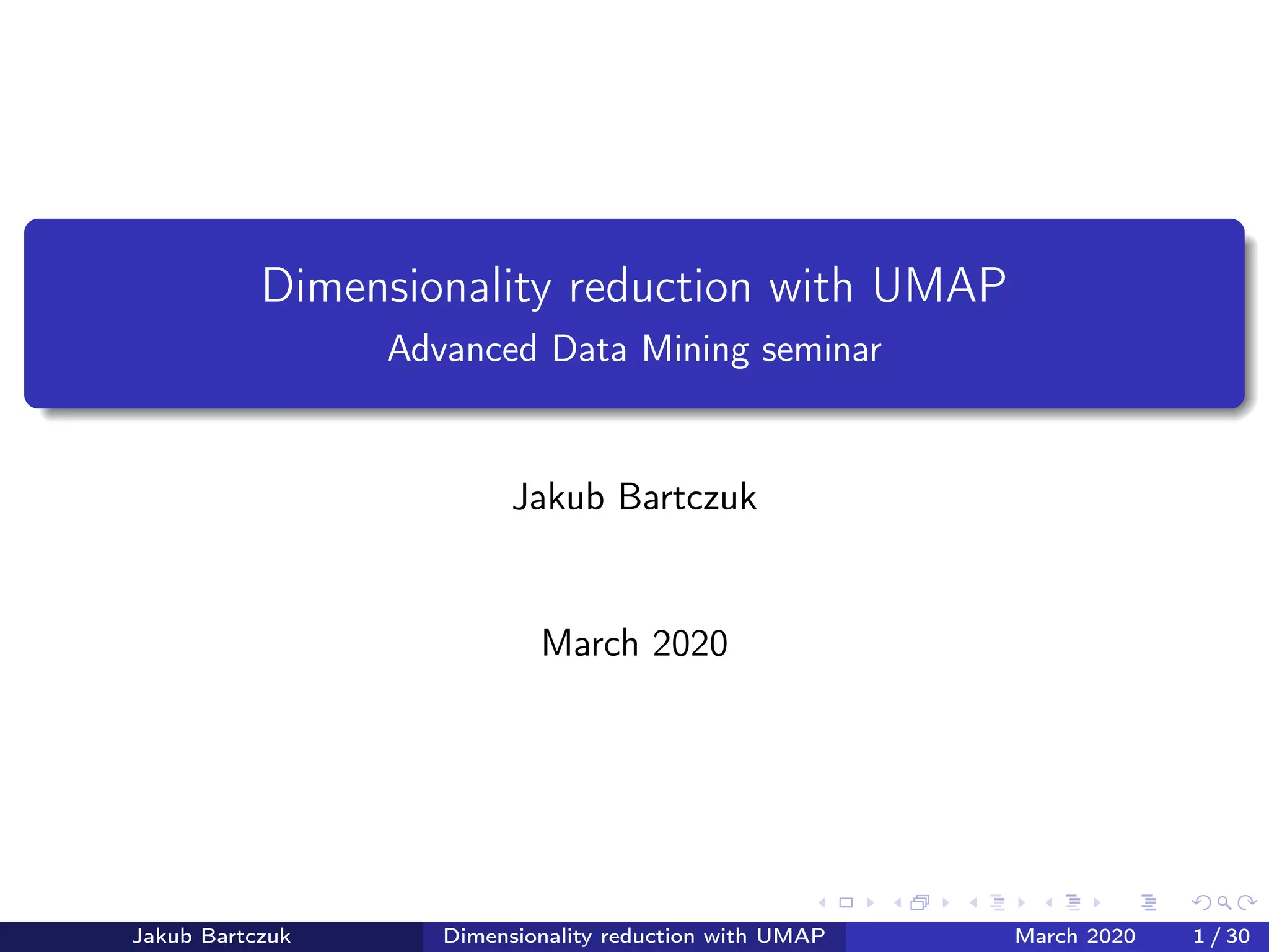 Dimensionality reduction with UMAP | PDF