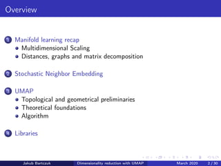 Dimensionality reduction with UMAP | PDF