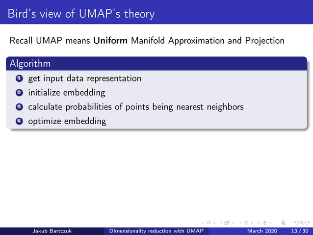 Dimensionality reduction with UMAP | PDF