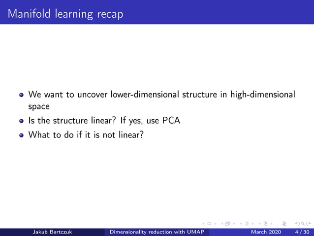Dimensionality reduction with UMAP | PDF