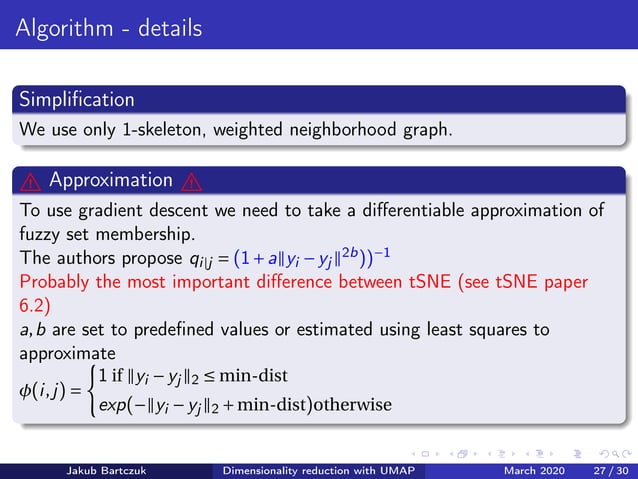Dimensionality reduction with UMAP | PDF