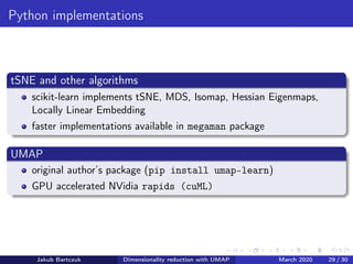 Dimensionality reduction with UMAP | PDF