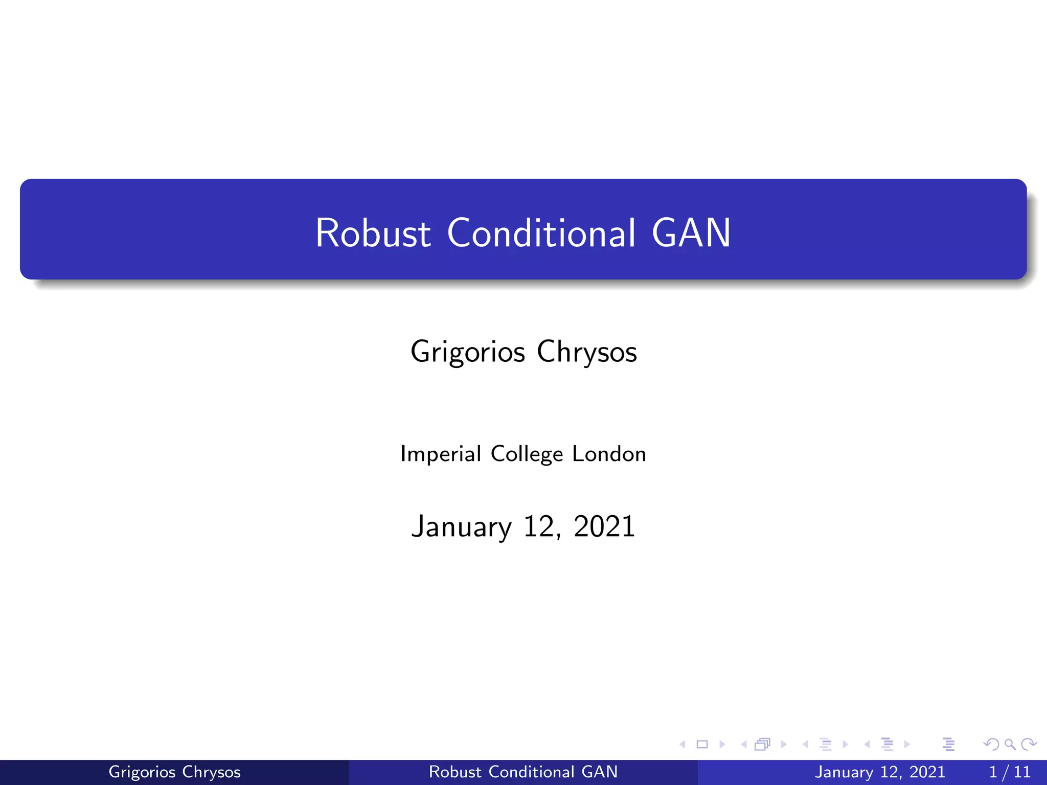 Robust conditional generative adversarial networks | PPT Robust conditional generative adversarial networks | PPT