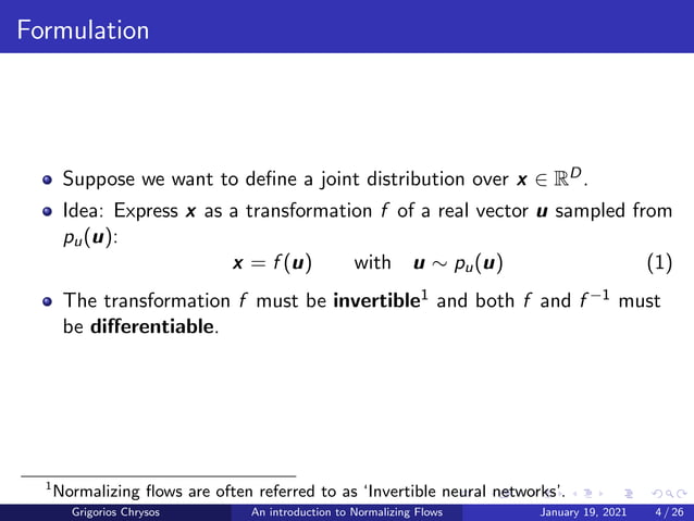 An introduction on normalizing flows | PDF