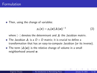 An introduction on normalizing flows | PDF