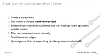 Bootstraping real world Jakarta EE/MicroProfile microservices with Maven Archetypes | PPT