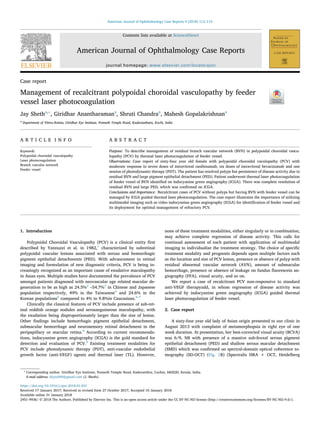 Feeder vessel laser in PCV.pdf | Eye and Vision Conditions | Diseases ...