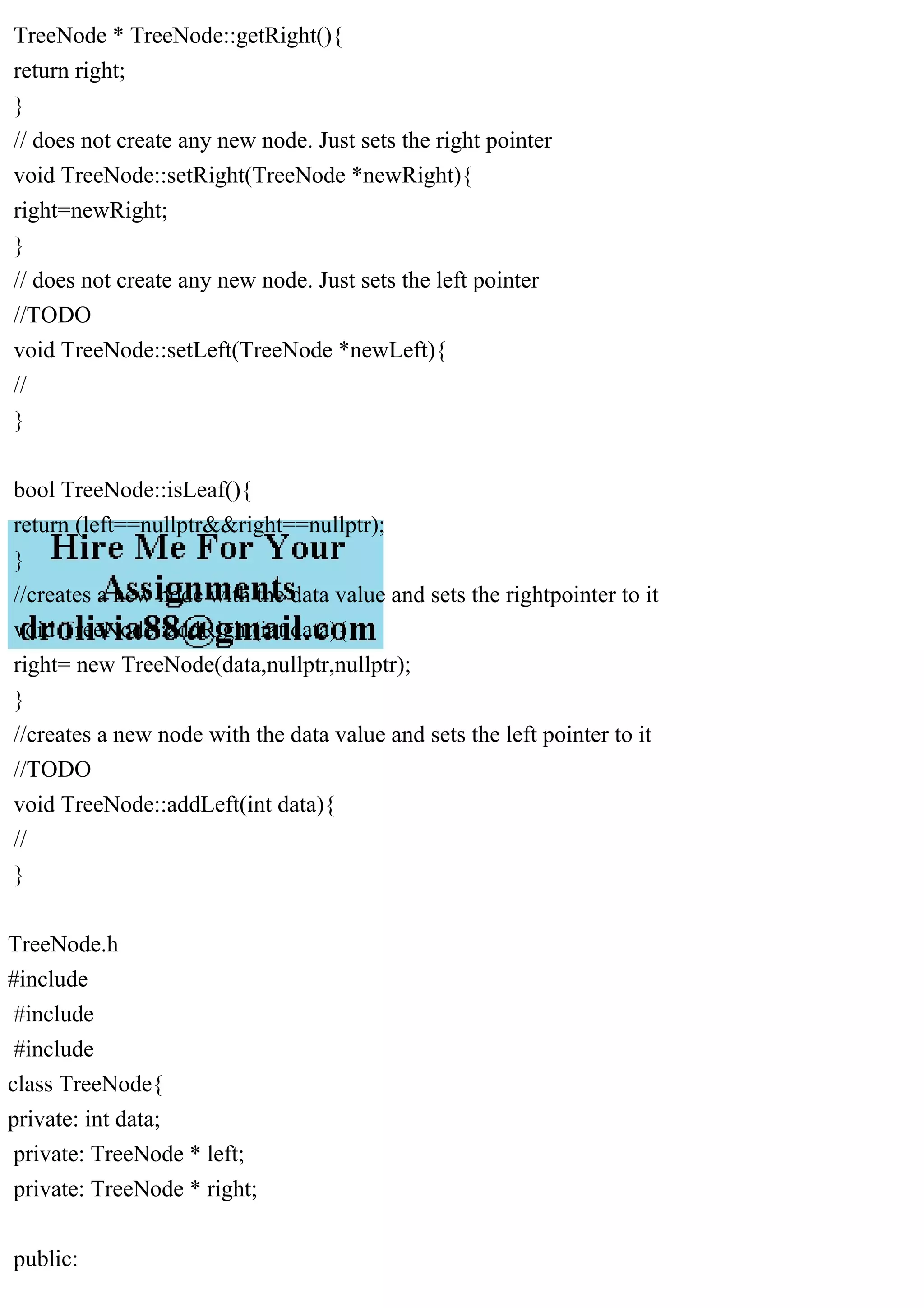 main.cpp#include TreeNode.h GIVEN void inorderTraversal(.pdf