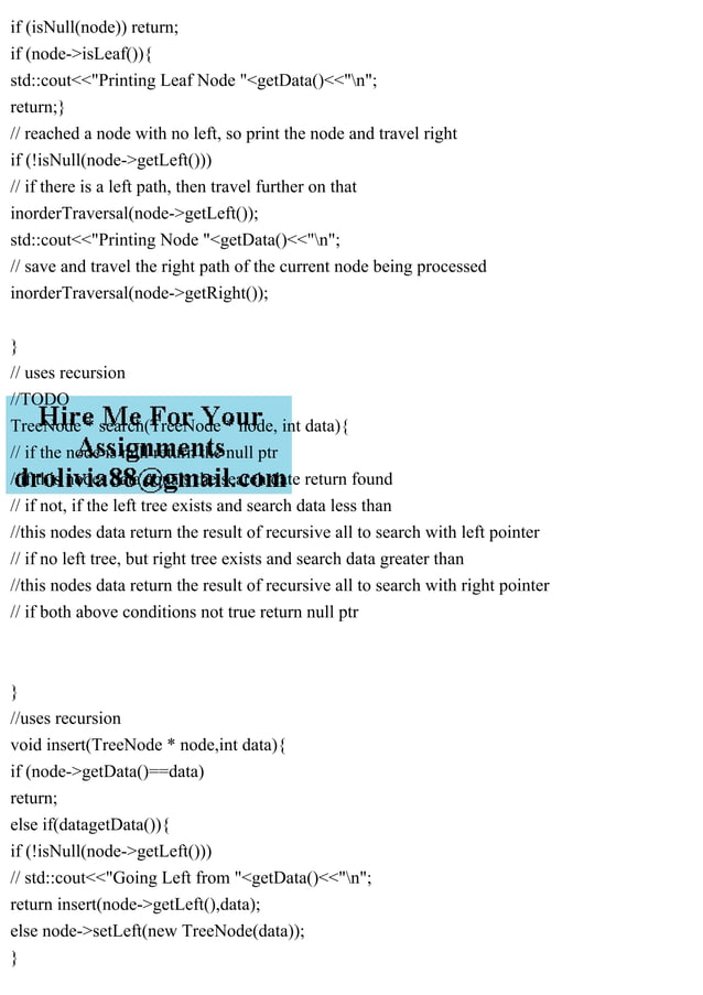 main.cpp#include TreeNode.h GIVEN void inorderTraversal(.pdf