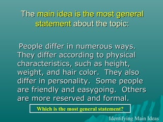 Idea for summary writing | PPT