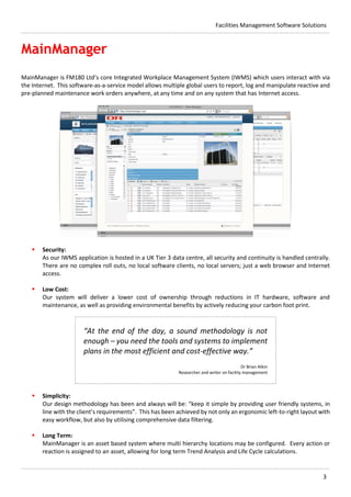 MainManager Specifications | PDF | Business Accounting & Finance | Business