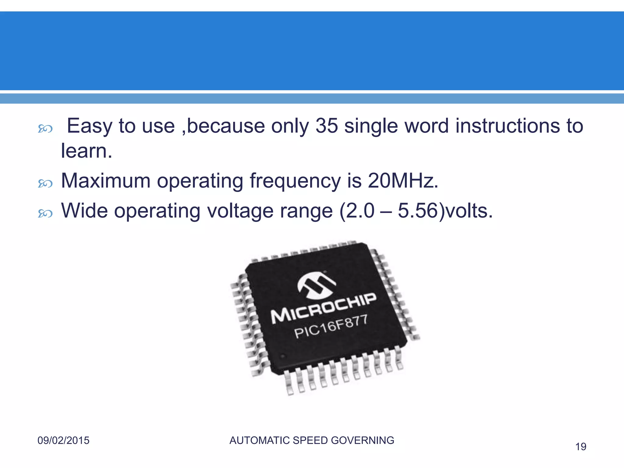 Automatic speed controller in real time vehicles. | PPTX