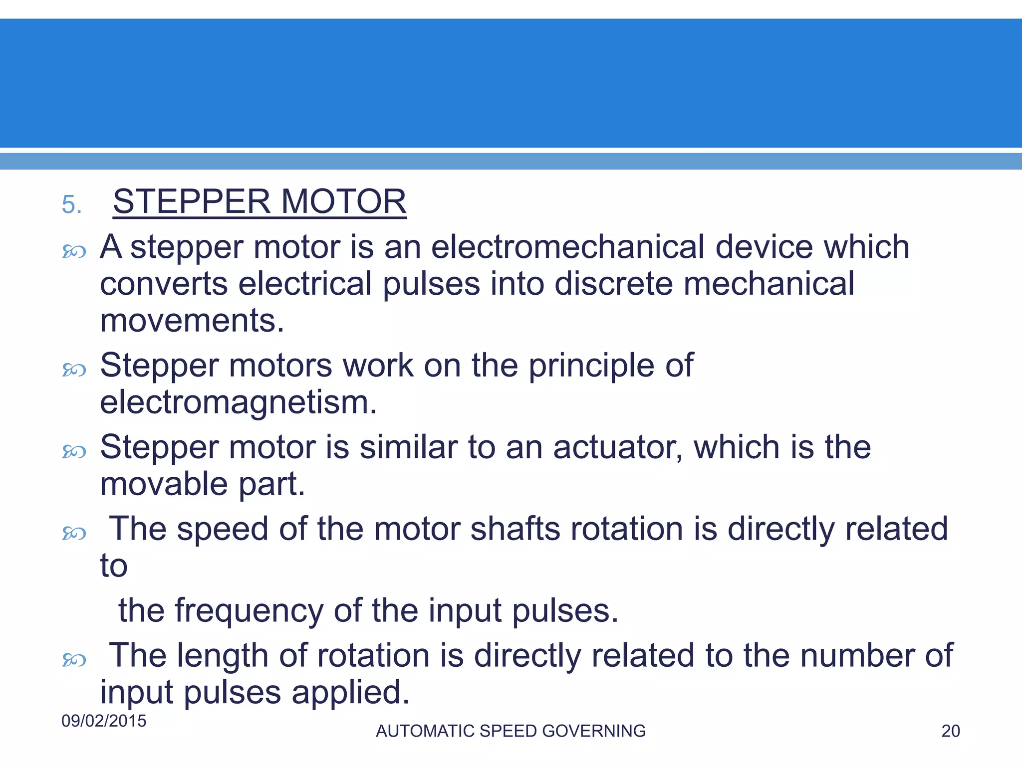 Automatic speed controller in real time vehicles. | PPTX