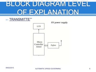 Automatic speed controller in real time vehicles. | PPTX