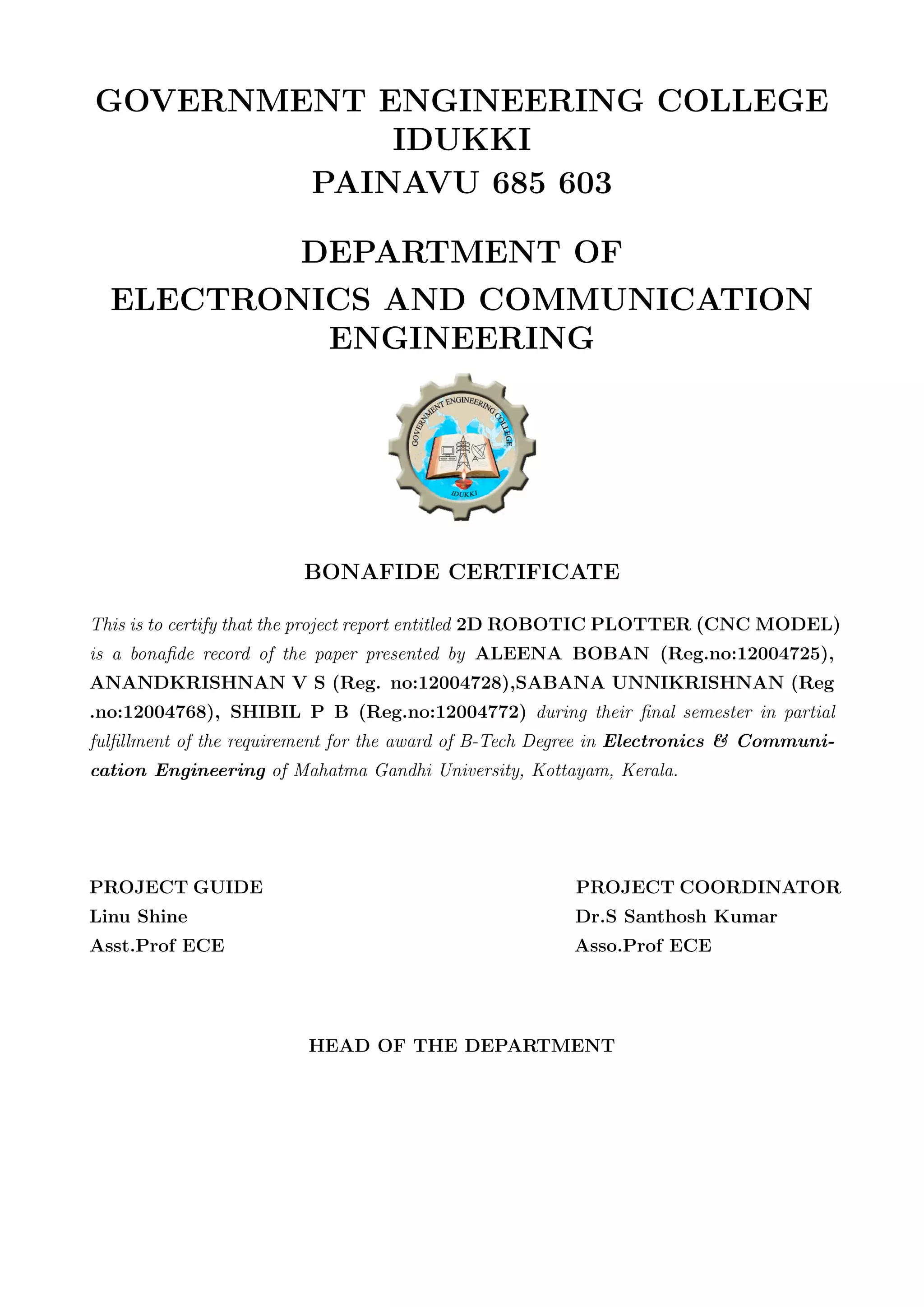 2D ROBOTIC PLOTTER | PDF