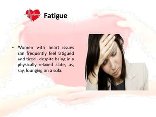 Main 6 Symptoms for Heart Attack in Women | PPTX
