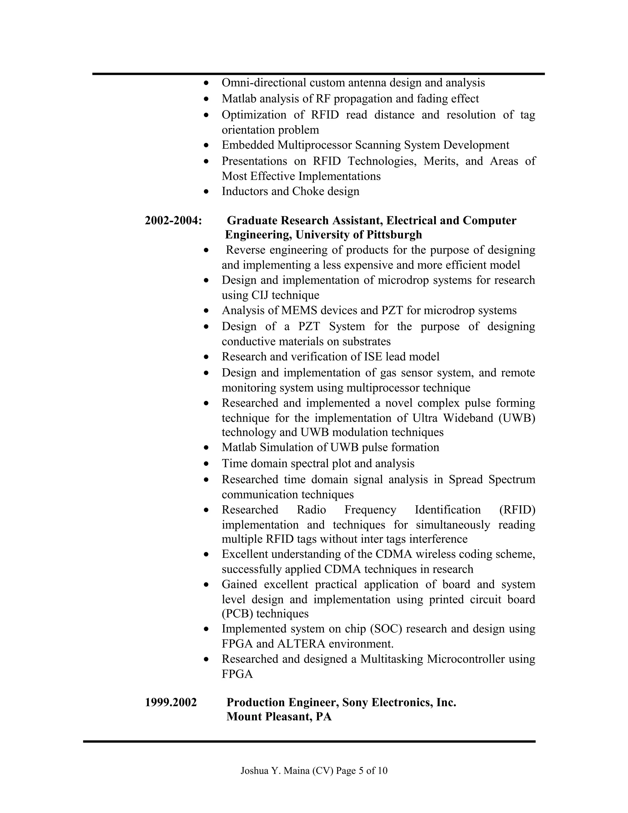 Maina curriculumvitae | DOC