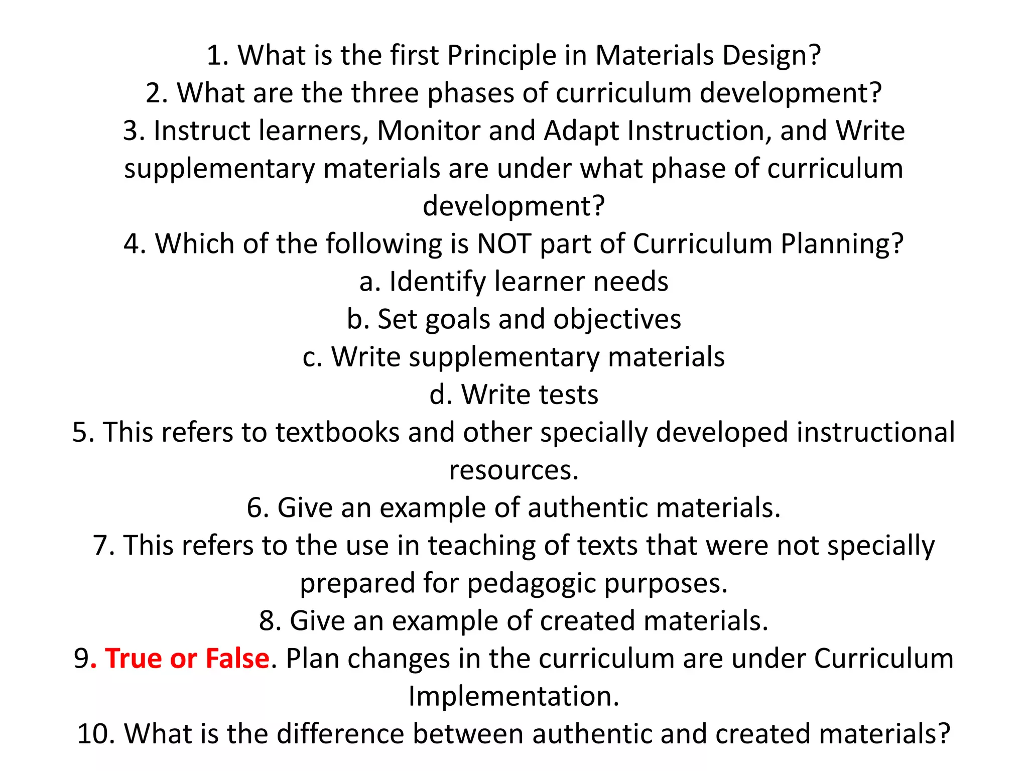 Principles in Materials Design - Advantages and Disadvantages of Authentic Materials | PPTX
