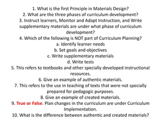 Principles in Materials Design - Advantages and Disadvantages of ...