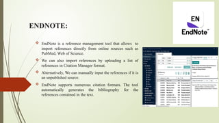 DIFFERENT TOOLS USED IN REFERENCE FORMATING | PPT