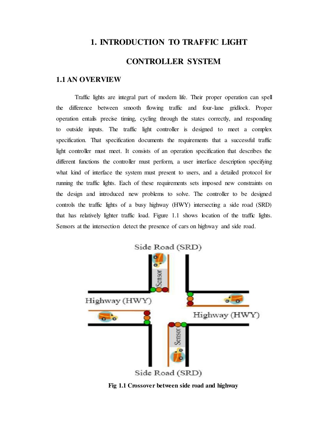 Design Of Fpga Based Traffic Light Controller System 